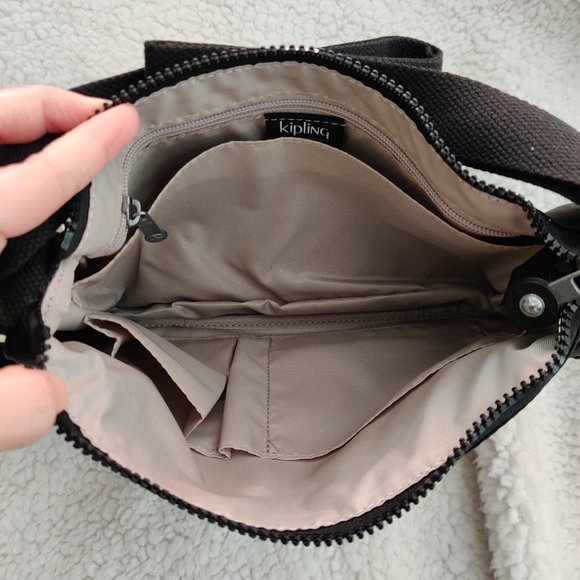 Kipling | Bags | Kipling Callie Black Tonal Crossbody | Poshmark